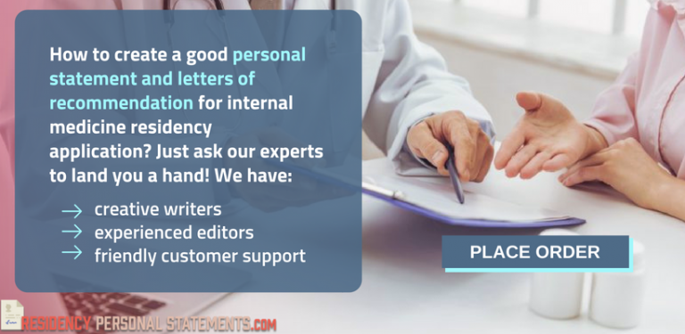Internal Medicine Residency Personal Statement Writing