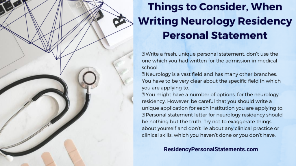 Writing Neurology Residency Personal Statement: Few Things to Consider